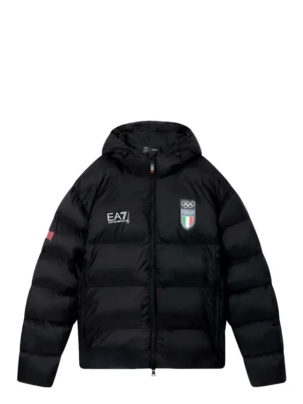 Emporio Armani Logo-detail Padded Jacket - Black
