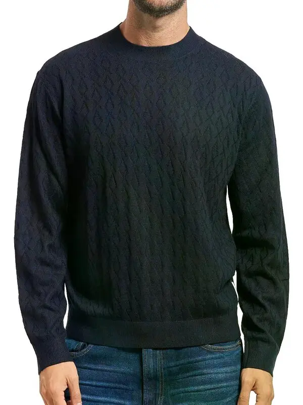 Armani Exchange Textured Knit Sweater - Blue
