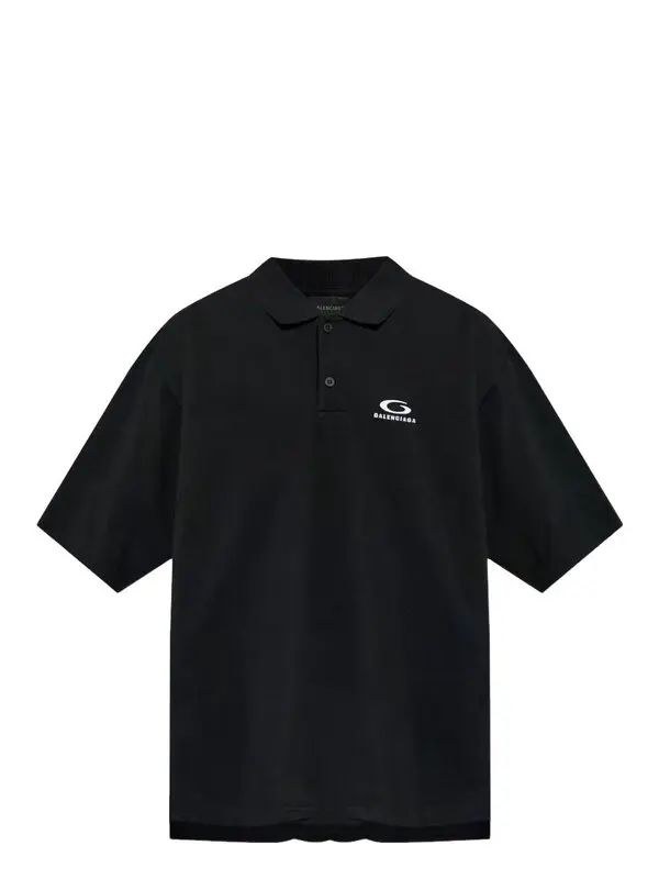 Balenciaga Logo-detail Polo Shirt - Black