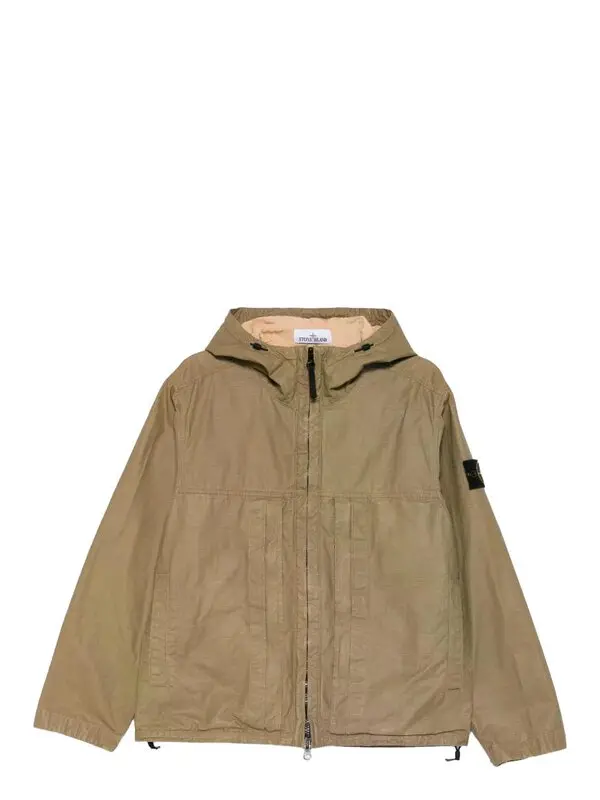 Stone Island Hooded Zip-up Jacket - Neutrals