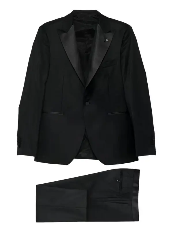 Tagliatore Peak-lapel Suit - Black