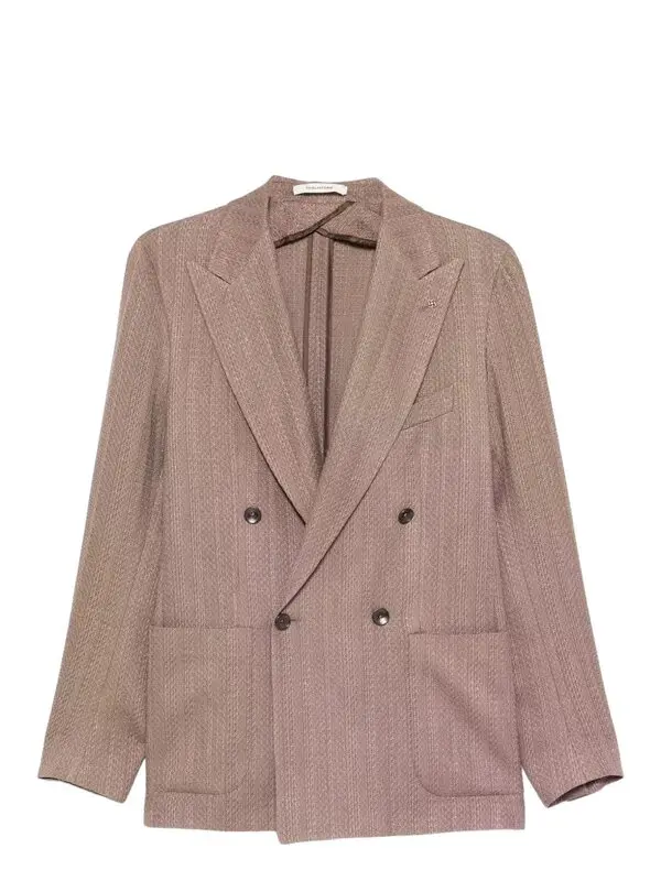 Tagliatore Double-breasted Patch-pocket Blazer - Brown