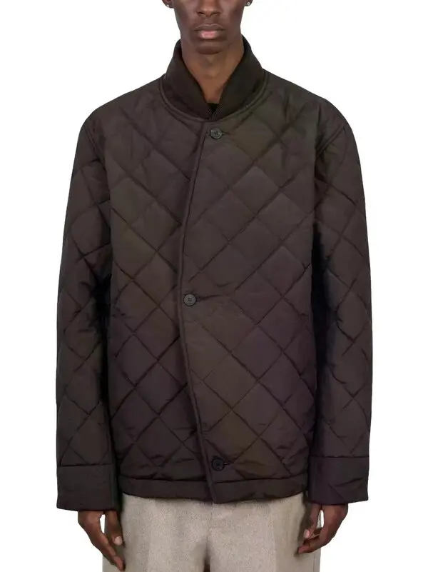Jacquemus Bastide Diamond-quilted Jacket - Brown