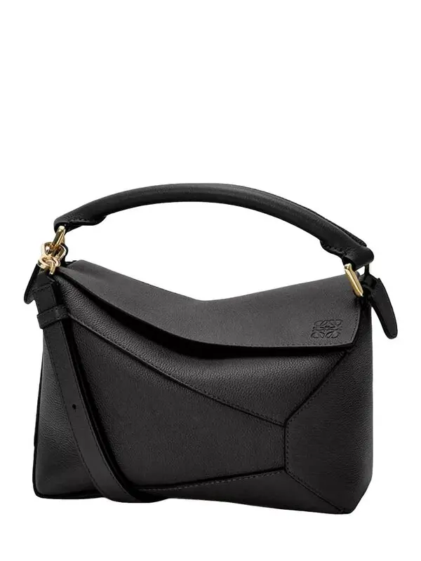 Loewe Puzzle Edge Leather Tote Bag - Black