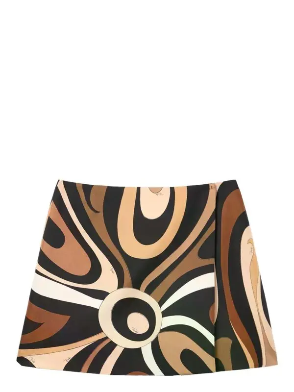 Emilio Pucci Marmo-print Mini Skirt - Black
