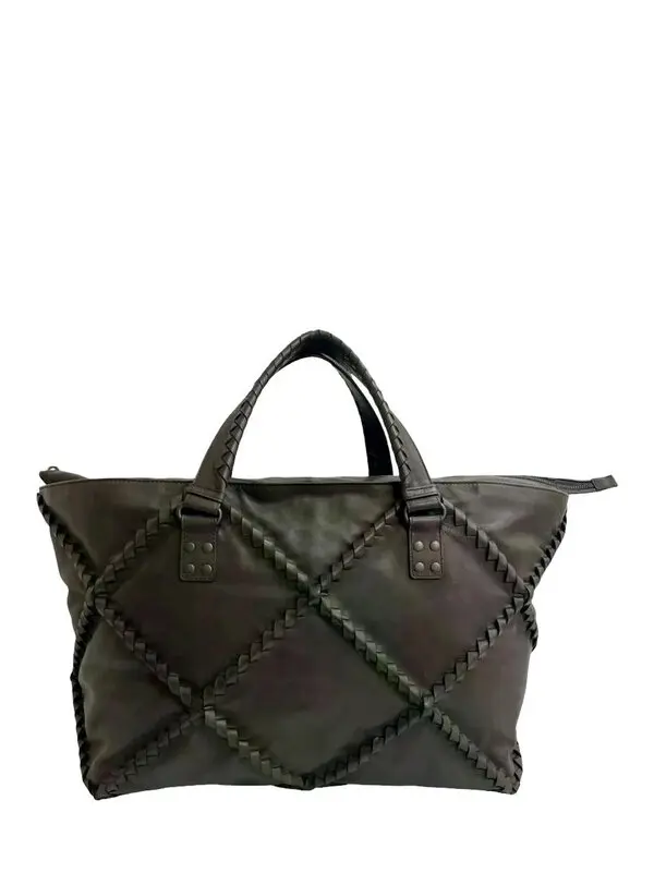 Bottega Veneta Nappa Diamond Intrecciato Tote Bag - Brown