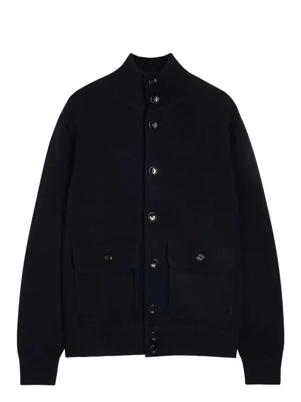 ALLUDE Button Patch Pocket Jacket - Blue