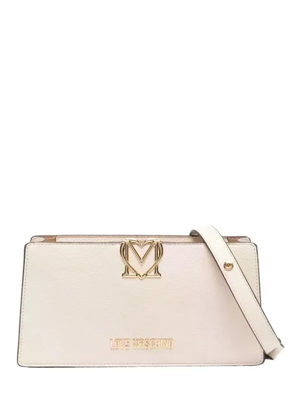Moschino Logo-plaque Shoulder Bag - Neutrals