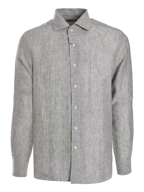Corneliani Buttoned Striped Shirt - Grey