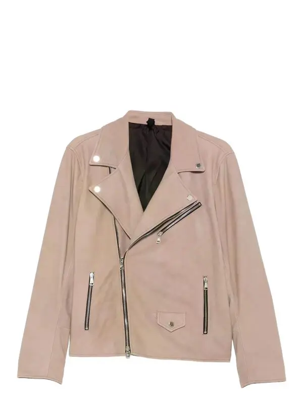 Tagliatore Franklin Zip-up Biker Jacket - Neutrals