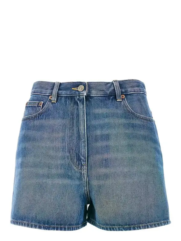 Valentino Garavani Belt-loop Pocket Shorts - Blue