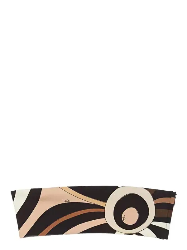 Emilio Pucci Marmo-print Bandeau Top - Black
