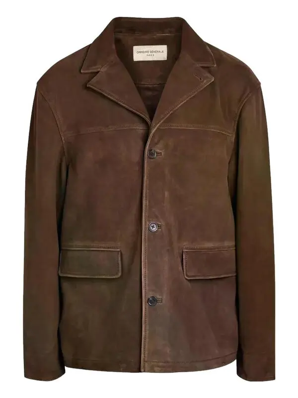Officine Générale Erickson Pocket Button Jacket - Brown