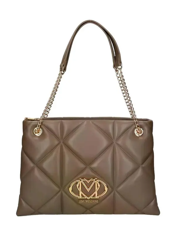 Moschino Logo-appliqué Tote Bag - Neutrals