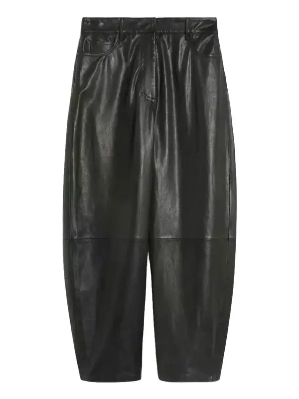 Max Mara Pagano Leather Trousers - Black