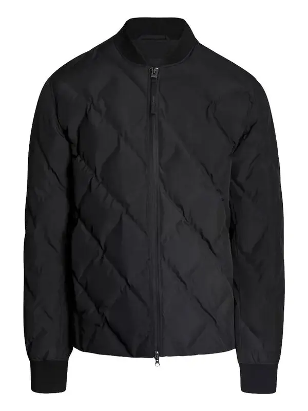ALPHA TAURI Quilted Bomber Jacket - Black