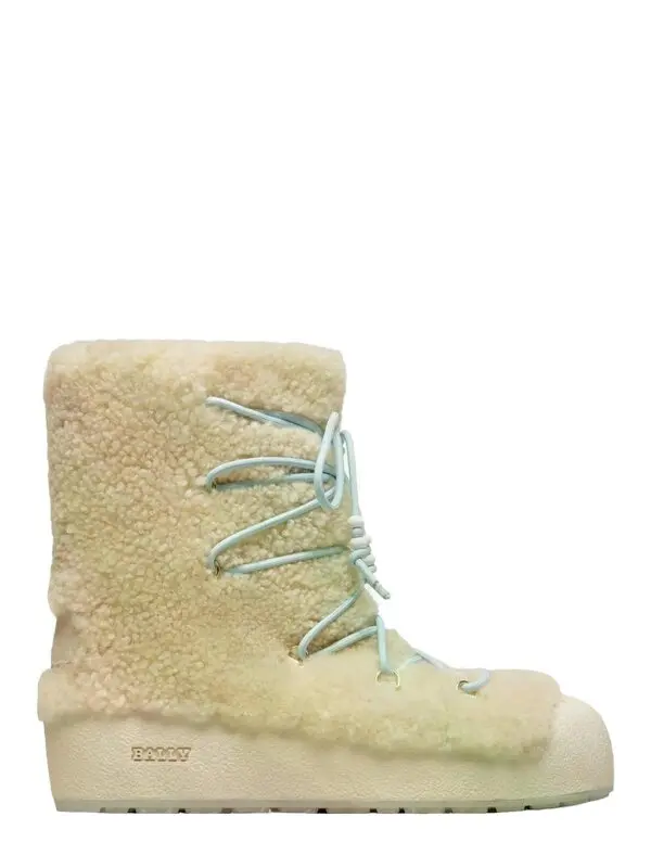 Bally Shearling Lace-up Boots - Neutrals