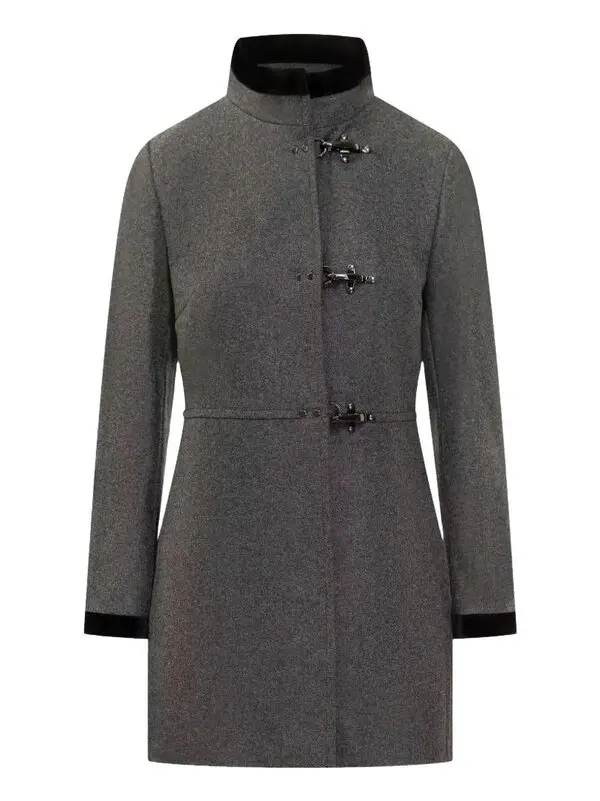 FAY High Neck Coat - Grey
