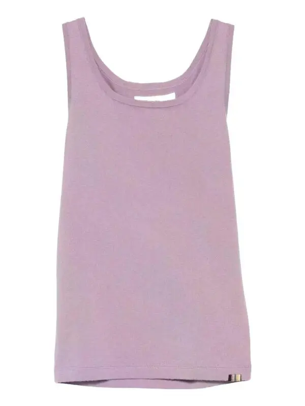 EXTREME CASHMERE X Nº453 Claudia Scoop-neck Tank Top - Purple