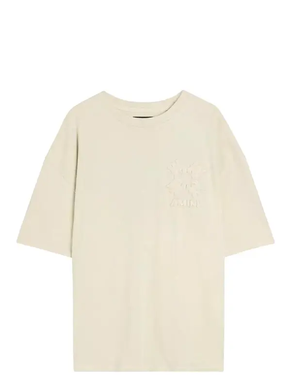 Amiri Embroidered Short-sleeve T-shirt - Neutrals