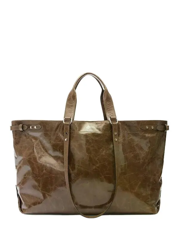 Isabel Marant Winna Leather Tote - Green