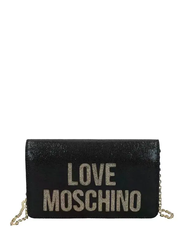 Moschino Logo-embellished Crossbody Bag - Black
