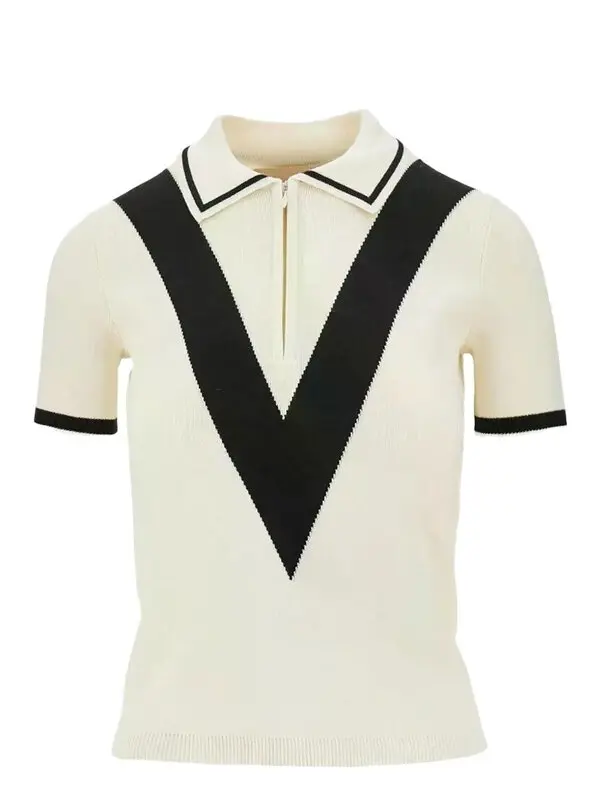 Valentino Garavani Cotton Polo Top - Neutrals