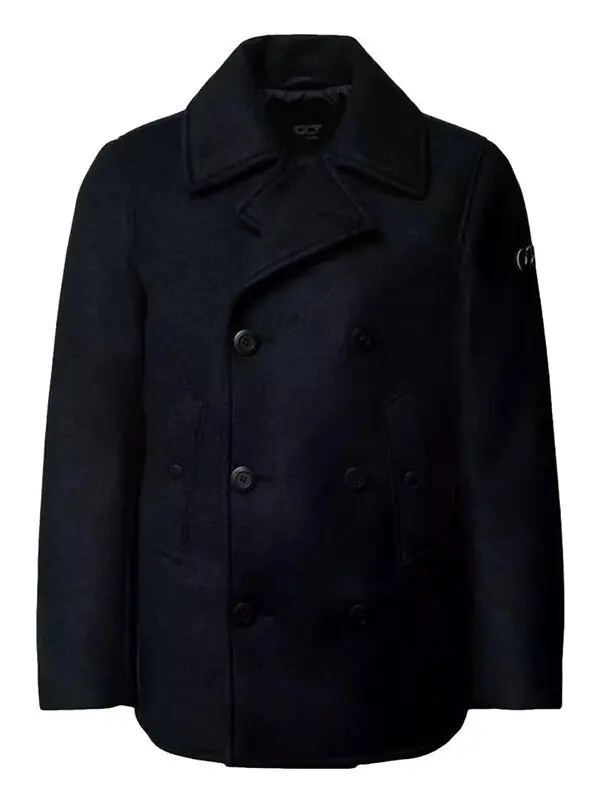 ALPHA TAURI Buttoned Double-breasted Coat - Blue