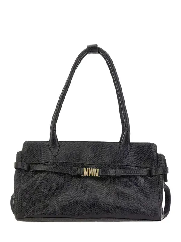 MANDELLI Logo-embellished Shoulder Bag - Black