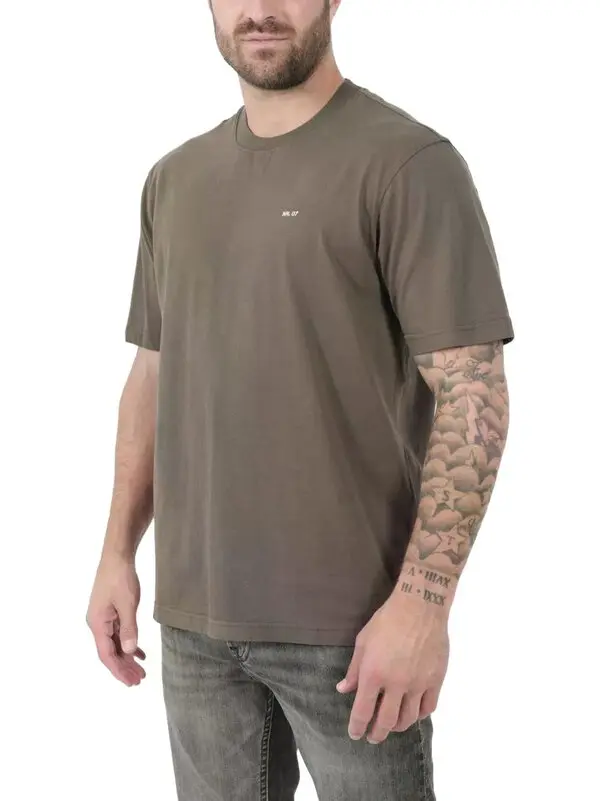 Nn07 Adam Embroidered-logo T-shirt - Brown
