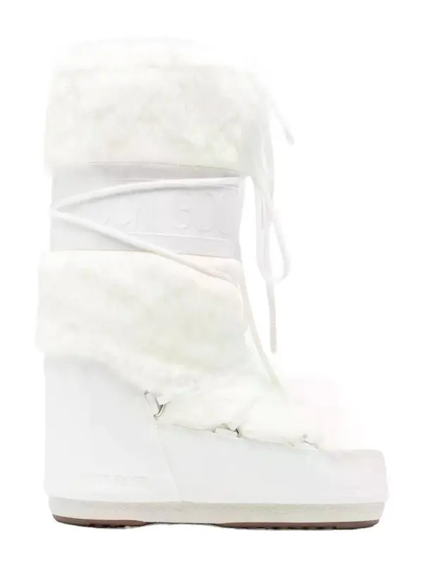 Moon Boot Icon Fur-trim Lace-up Snow Boots - White