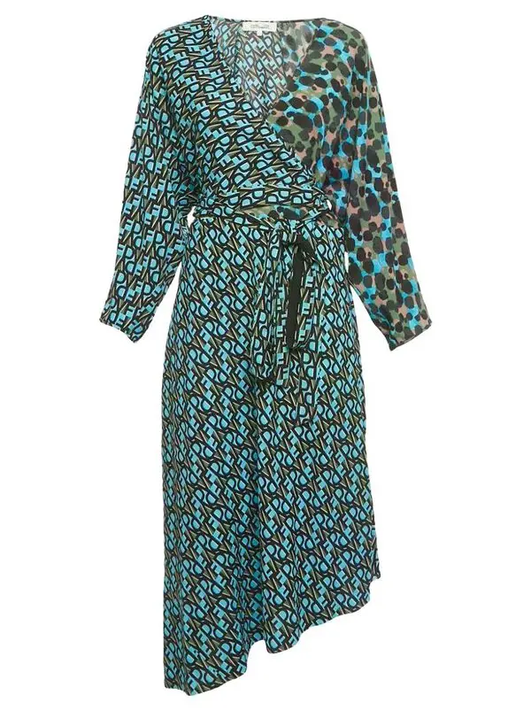 Diane Von Furstenberg Eloise Printed Midi Dress - Blue