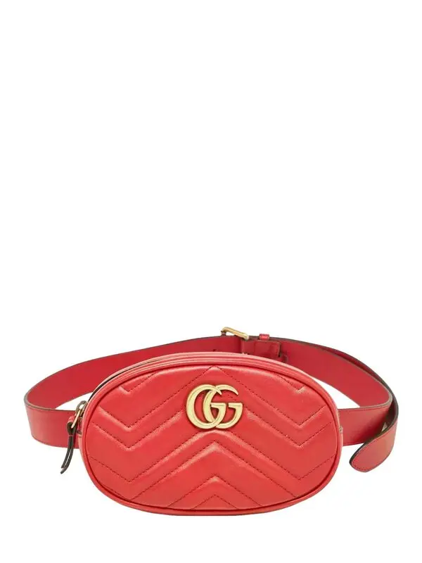 Gucci Mini Gg Marmont Belt Bag - Red