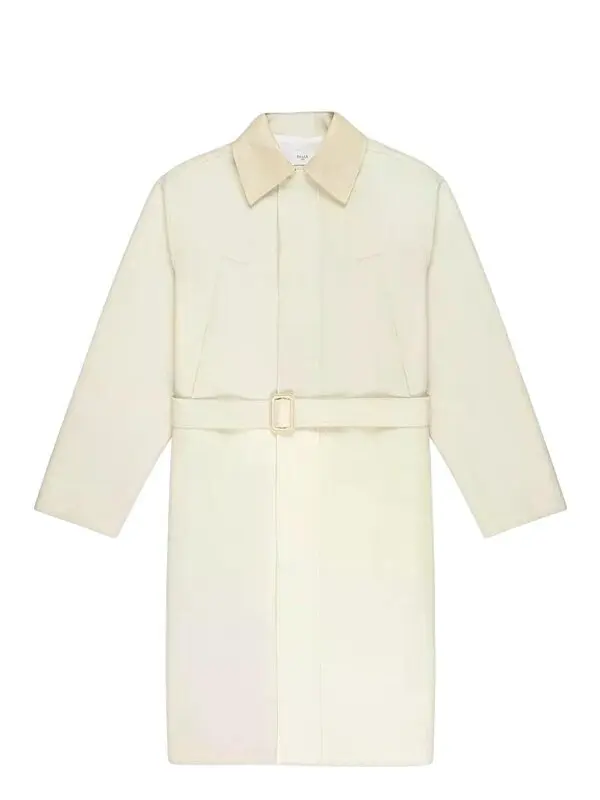 Bally Belted Leather-collar Coat - Neutrals