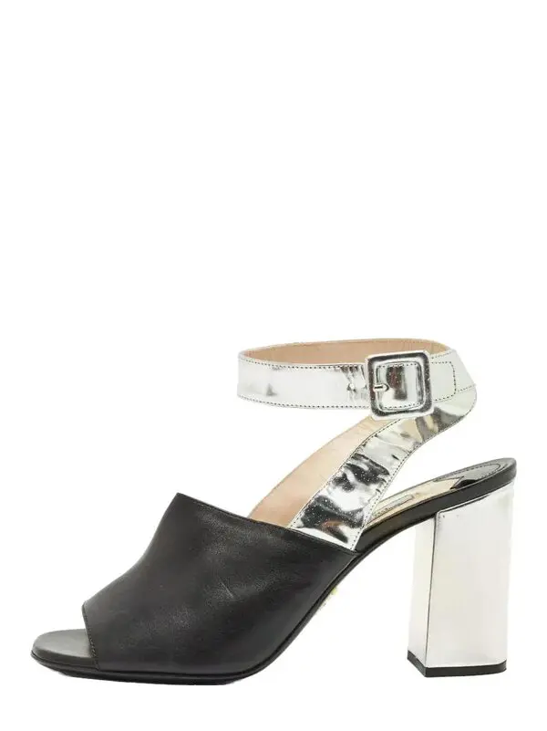 Prada Ankle-strap Block-heel Sandals - Black