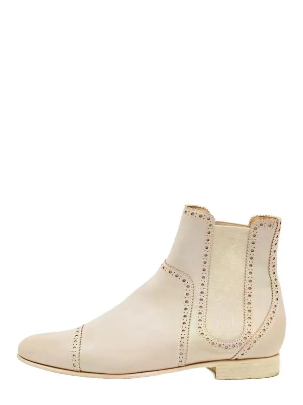 Hermès Brighton Leather Ankle Boots - Neutrals