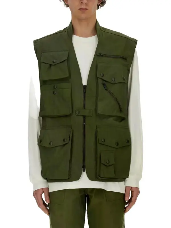Needles Cotton-blend Military Vest - Green
