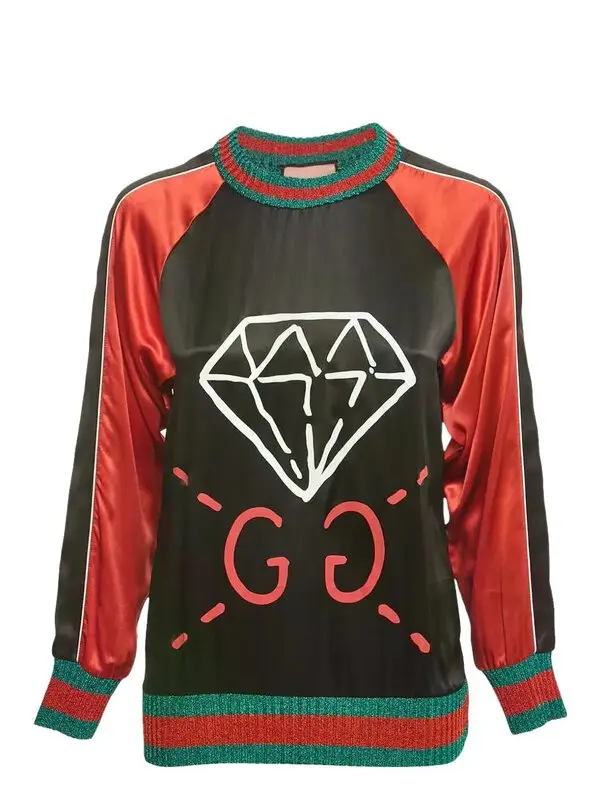 Gucci Ghost Diamond Sweatshirt - Black