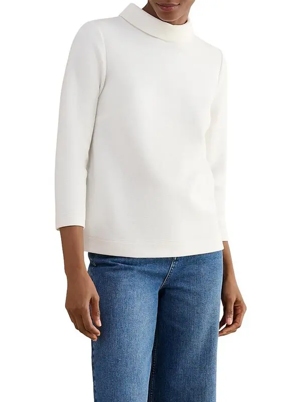 HOBBS LONDON Textured Tali Top - Ivory