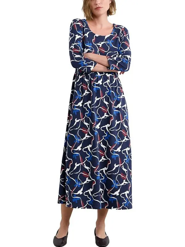 SEASALT CORNWALL Emily Quarter Sleeve Dress - Kestrel Flight Maritime