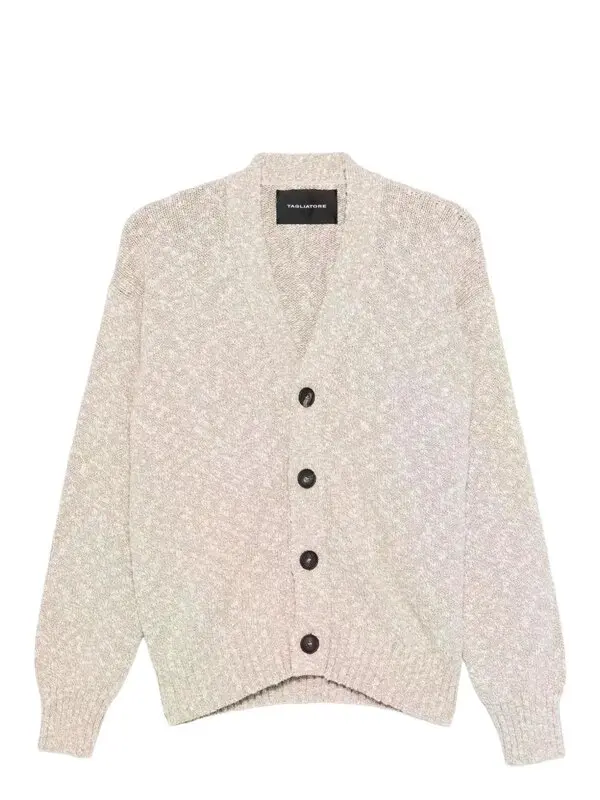 Tagliatore Buttoned V-neck Cardigan - Neutrals