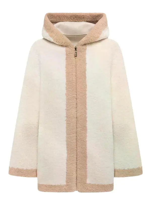 BLUGIRL Hooded Zip Coat - Neutrals