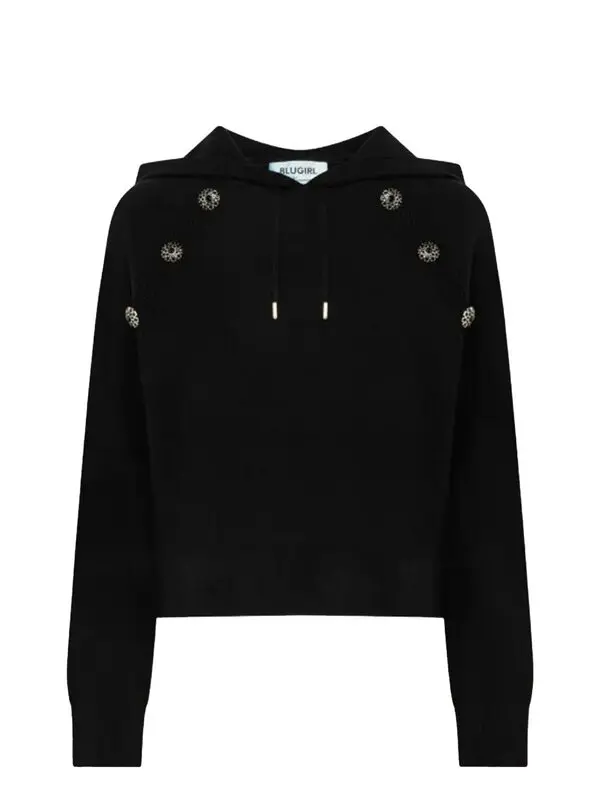 BLUGIRL Embellished Hoodie - Black