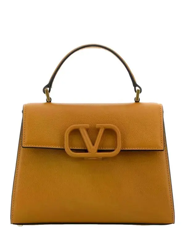 Valentino Garavani V Sling Leather Tote - Brown