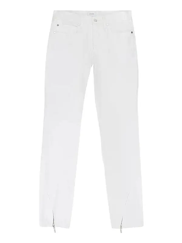 Rhude Zip-detail Straight-leg Jeans - White