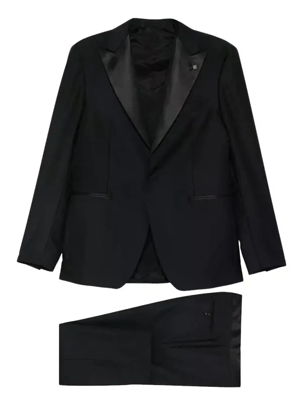 Tagliatore Peak-lapel Suit - Black