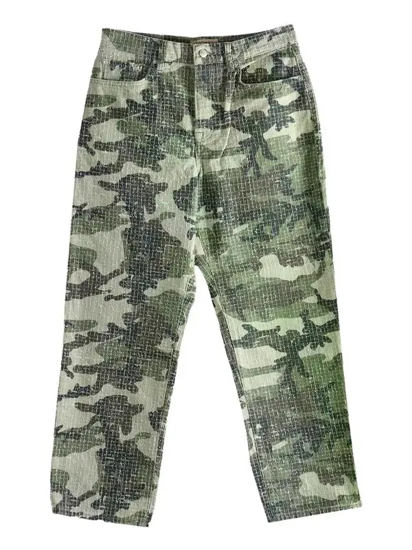 StÜssy Camouflage Denim Jeans - Green