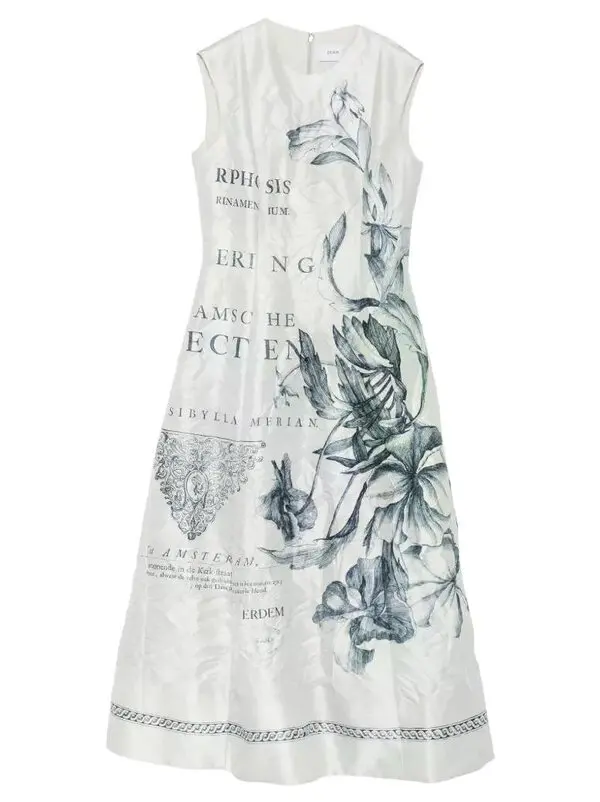 Erdem Floral-print Midi Dress - White