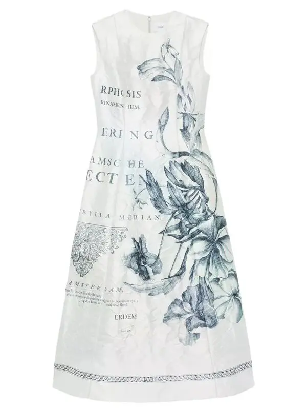 Erdem Floral-print Midi Dress - White