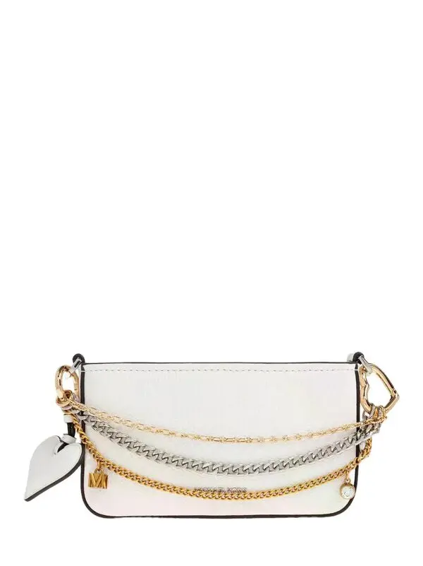 Michael Kors Heart-charm Chain Shoulder Bag - White